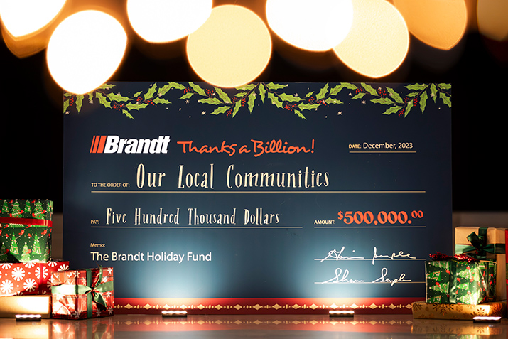 Brandt | Brandt Celebrates $500,000 Donations